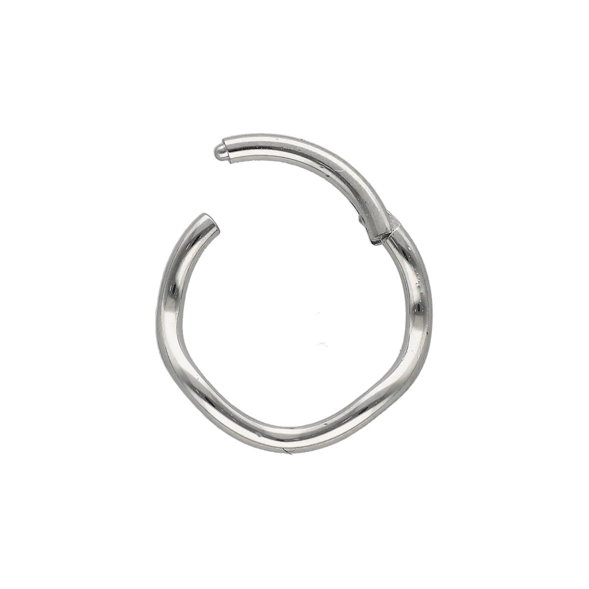 Segment ring/clicker in surgical steel curved ring - Evy's Secrets