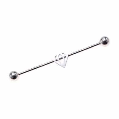 Industrial piercing in chirurgical steel with diamond - Evy's Secrets